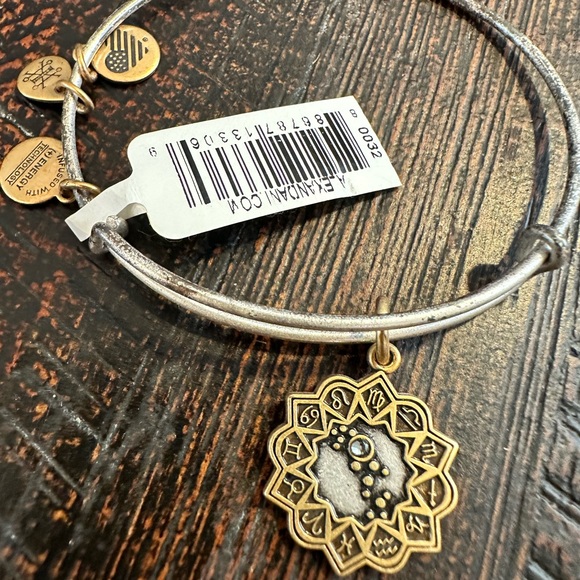 Alex and Ani | Jewelry | Nwt Alex And Ani Two Tone Silvergold Virgo Charm Bangle Bracelet | Poshmark